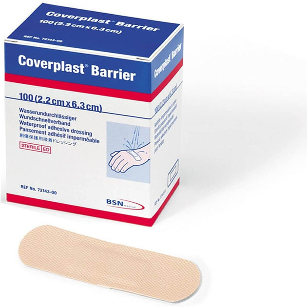 Coverplast Barrier - Waterproof Plaster 6.3cm x 2.2cm - Box of 100 ...