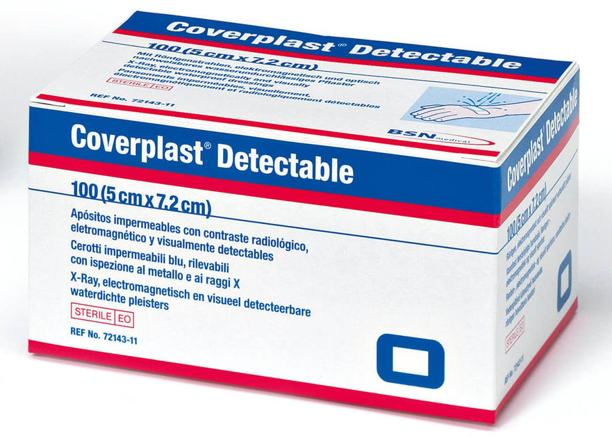 Coverplast Detectable - 7.2cm x 5.0cm Box of 100 – Ovilcare