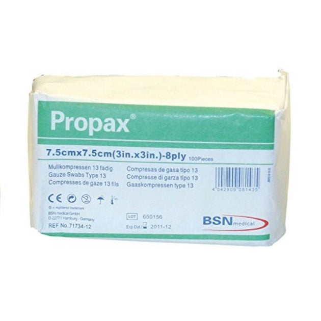 Propax Gauze Swabs Type 13 BP Non-Sterile 7.5cm X 7.5cm 12ply – Ovilcare
