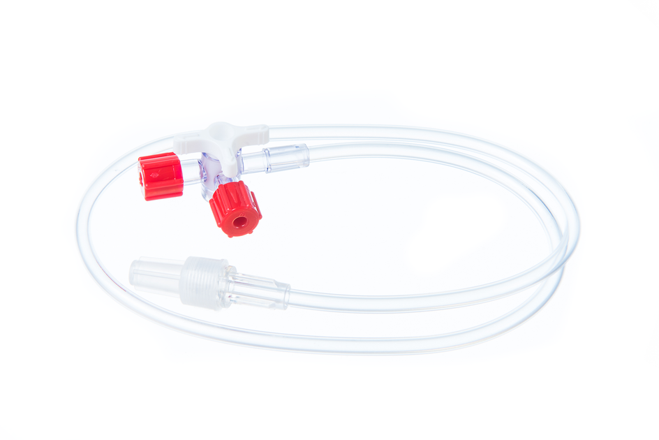 4-Way Stopcock + PVC Extension 50cm X 2.5mm ID Lipid Resistant Box of ...