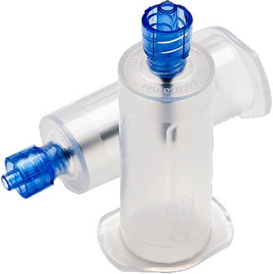 BD Luer Adapters with Pre-Attached Holders Blue (Luer-Lok Access Devic ...