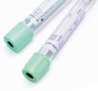 Venous Tube lithium heparin Plastic 2ml plus green 13 x 75cm hemogard ...